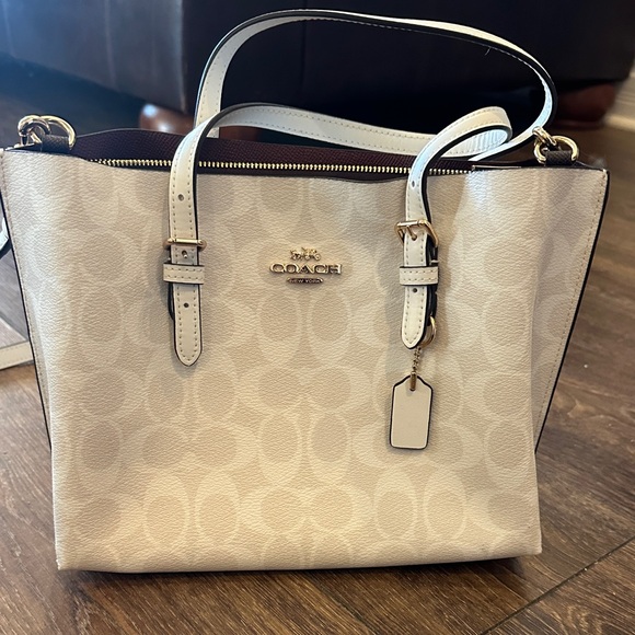 Coach | Bags | Coach Ivory Signature Tote | Poshmark